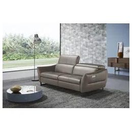 2,5-Sitzer Egoitaliano "Dafne" Sofas Gr. B/H/T: 208cm x 97cm x 108cm, Leder BULL, mit elektrischer Relaxfunktion, beige (safari) mit und ohne elektrischer Relaxfunktion, Kopfteile manuell verstellbar