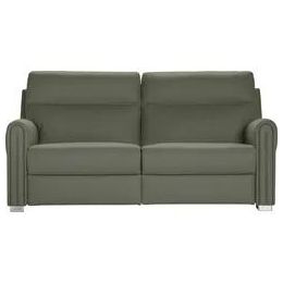 2-Sitzer NICOLETTI HOME "Atlanta" Sofas Gr. B/H/T: 154cm x 99cm x 94cm, Luxus-Microfaser Wildlederoptik, ohne Relaxfunktion, grün Breite 154 cm, wahlweise mit Relaxfunktion