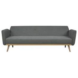 Schlafsofa Salesfever Sofas Gr. B/H/T: 212cm x 79cm x 85cm, Polyester, grau Knopfheftung an der Rückenfläche