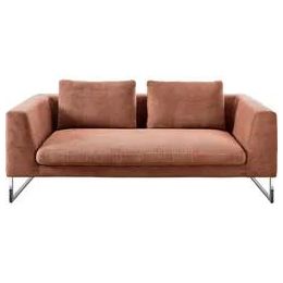 2,5-Sitzer 3C Candy "Marango" Sofas Gr. B/H/T: 210 cm x 83 cm x 98 cm, Cord, braun (rost) Lose Rücken- und Sitzkissen, Cord-Bezug