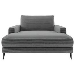 Chaiselongue Inosign "Downtown Loungemöbel zum Relaxen, B/T/H: 132/170/84 cm" Sofas Gr. B/H/T: 132cm x 84cm x 170cm, Chenille, grau (anthrazit) auch in Bouclé, Cord und Easy care - leicht mir Wasser zu reinigen