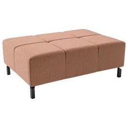 Hockerbank Inosign "Ancona New" Hocker Gr. B/H/T: 107cm x 43cm x 71cm, Cord, orange (rost) passend zum Ecksofa, auch in Easy care-Bezug + Cord