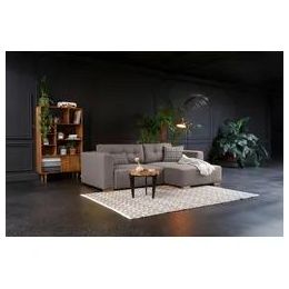 Ecksofa Tom Tailor HOME "HEAVEN CHIC S" Sofas Gr. B/H/T: 242cm x 85cm x 162cm, Struktur fein TBO, Recamiere rechts, mit Bettfunktion-mit Bettkasten, braun (soft brown tbo 22) aus der COLORS COLLECTION, wahlweise mit Bettfunktion & Bettkasten