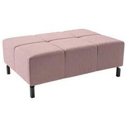 Hockerbank Inosign "Ancona New" Hocker Gr. B/H/T: 107cm x 43cm x 71cm, Cord, rosa (rosé) passend zum Ecksofa, auch in Easy care-Bezug + Cord