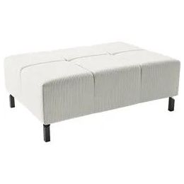 Hockerbank Inosign "Ancona New" Hocker Gr. B/H/T: 107cm x 43cm x 71cm, Cord, grau (hellgrau) passend zum Ecksofa, auch in Easy care-Bezug + Cord