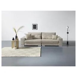 Big-Sofa Home Affaire "Vasco" Sofas Gr. B/H/T: 277cm x 88cm x 107cm, Cord, beige Breite 277 cm, inkl. 6-teiliges Kissenset, in Cord