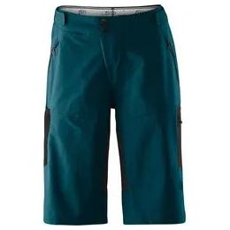 Radhose Gonso "CASINA" Gr. 40, Normalgrößen, blau (dunkelblau) Damen Hosen Bike-Shorts, Fahrradhose, Sitzpolster und Taschen, Bund flexibel