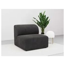 Sofa-Mittelelement LeGer Home by Lena Gercke "Floria" Polsterelemente Gr. Bouclé recycelt, Maße (Breite x Höhe x Tiefe): 93cm x 77cm x 93cm, grau (gray) modulares Sofa, in trendigen Farben, mit Komfortschaum-Polsterung