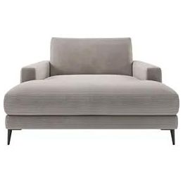 Chaiselongue Inosign "Downtown Loungemöbel zum Relaxen, B/T/H: 132/170/84 cm" Sofas Gr. B/H/T: 132cm x 84cm x 170cm, Cord, grau (taupe) auch in Bouclé, Cord und Easy care - leicht mir Wasser zu reinigen