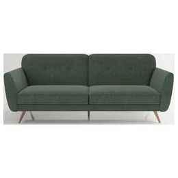 3-Sitzer Phoenix "Kopenhagen" Sofas Gr. B/H/T: 222cm x 87,5cm x 83cm, Polyester, grün (dunkelgrün) Schlafsofa