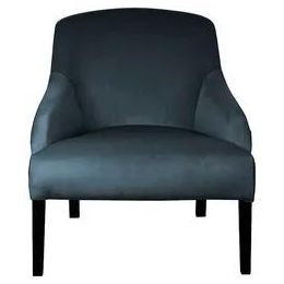 Sessel Fink "Colin", blau (petrol), B:73cm H:83cm T:94cm, 100% Polyester, Sessel, mit einem massiven Buchenholzgestell, in verschiedenen Farbvarianten