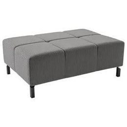 Hockerbank Inosign "Ancona New" Hocker Gr. B/H/T: 107cm x 43cm x 71cm, Cord, grau (dunkelgrau) passend zum Ecksofa, auch in Easy care-Bezug + Cord