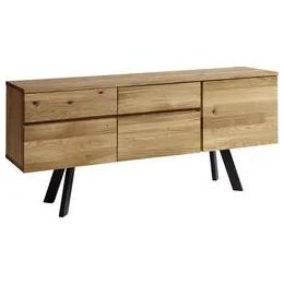 Schösswender Sideboard SCHÖSSWENDER "Oviedo" Sideboards Gr. B/H/T: 170cm x 78,5cm x 42,3cm, 2 St., braun (wildeiche) Massivholz