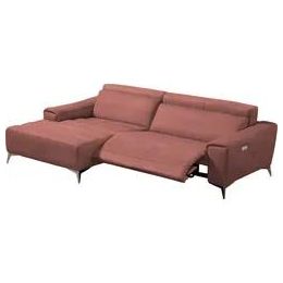 Ecksofa Egoitaliano "Suzette, Designsofa mit hohem Sitzkomfort" Sofas Gr. B/H/T: 266cm x 95cm x 163cm, Luxus-Microfaser BLUSH, Recamiere links, mit Relaxfunktion, braun (chedar wood) mit Recamiere, inkl. 1 elektronischen Relaxfunktion, L-Form