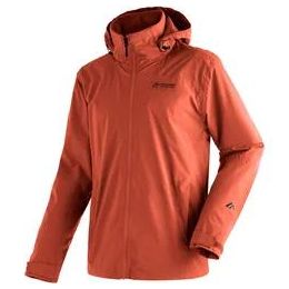 Outdoorjacke Maier Sports "Metor rec M" Gr. 26, rot (ziegelrot) Herren Jacken Regenjacke wasserdicht mit Kapuze, 2 Taschen außen, Innentasche