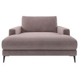 Chaiselongue Inosign "Downtown Loungemöbel zum Relaxen, B/T/H: 132/170/84 cm" Sofas Gr. B/H/T: 132cm x 84cm x 170cm, Cord, rosa (rosé) auch in Bouclé, Cord und Easy care - leicht mir Wasser zu reinigen