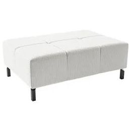 Hockerbank Inosign "Ancona New" Hocker Gr. B/H/T: 107cm x 43cm x 71cm, Cord, weiß passend zum Ecksofa, auch in Easy care-Bezug + Cord