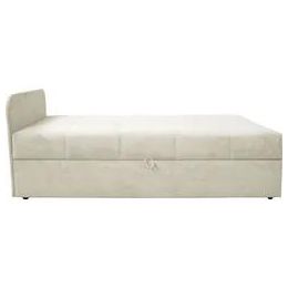 Schlafsofa Alina "Marla" Sofas Gr. B/H/T: 205cm x 73cm x 91cm, Struktur fein XBO, Armlehne links, weiß (weiß xbo 1) inkl. Stauraum, Armlehne wahlweise links ode rechts