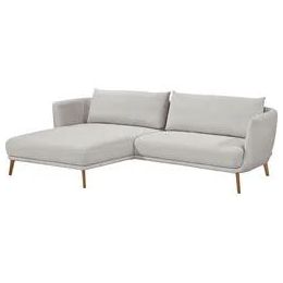 Schöner Wohnen Ecksofa SCHÖNER WOHNEN-KOLLEKTION "Pearl - 5 Jahre Hersteller-Garantie, auch in Bouclé L-Form" Sofas Gr. B/H/T: 270cm x 71cm x 160cm, Flachgewebe, Longchair links, grau (platin) Maße (BHT): 27071160 cm, Füße aus Massivholz