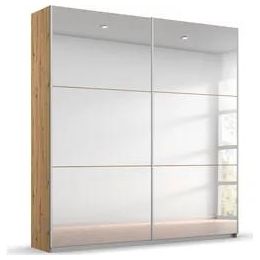 Schwebetürenschrank Rauch "Kleiderschrank Schrank Garderobe REFLECT" Schränke Gr. B/H/T: 175 cm x 210 cm x 59 cm, 2 St., braun (eiche artisan) inkl. praktischer Innenausstattung mit 2 Stoffboxen MADE IN GERMANY