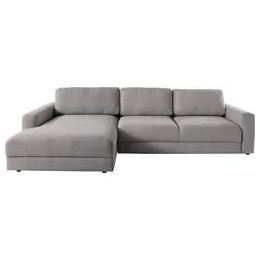 Ecksofa Places of Style "Bloomfield, L-Form" Sofas Gr. B/H/T: 303cm x 84cm x 176cm, Struktur, mega-Recamiere links, XL ohne Bettfunktion und Bettkasten, grau wahlweise mit Bettfunktion und Bettkasten