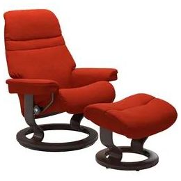 Relaxsessel stressless "Sunrise", rot (rust q2 faron), B:79cm H:103cm T:73cm, Leder BATICK: BATICK ist ein leicht korrigiertes, durchgefärbtes und genarbtes Möbelleder, bei dem die meisten Unebenheiten und Spuren in der Regel entfernt wurden., Leder PALOMA: PALOMA ist ein durchgefärbtes Semianilin-Möbelleder mit natürlicher Narbung., ROHLEDER Stoff Q2 FARON: Ein fester zuverlässiger Bouclu00e9 mit