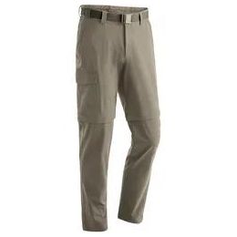 Funktionshose Maier Sports "Torid slim zip" Gr. 48, Normalgrößen, beige (dunkelbeige) Herren Hosen Wanderhose, zipp-off Outdoor-Hose, 4 Taschen, Slim Fit