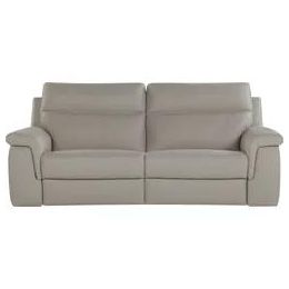 3-Sitzer NICOLETTI HOME "Alan" Sofas Gr. B/H/T: 210 cm x 99 cm x 94 cm, NaturLEDER TORELLO, ohne Relaxfunktion, braun (tortora) Breite 210 cm, wahlweise mit Relaxfunktion