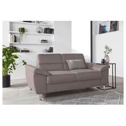 Sit & More 2-Sitzer SIT & MORE "Sorano" Sofas Gr. B/H/T: 168cm x 88cm x 91cm, Flachgewebe, grau (hellgrau) Breite 168 cm