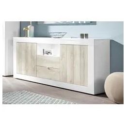 Sideboard Inosign "Urbino" Sideboards weiß (weiß hochglanz/pinienfarben weiß) Breite 184 cm