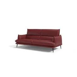 2,5-Sitzer Egoitaliano "FUNNY, hochwertiges und aktuelles Design, bequeme Rückenlehne" Sofas Gr. B/H/T: 210cm x 90cm x 95cm, Leder, rot (burgundy) toller Sitzkomfort