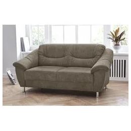 Sit & More 2-Sitzer SIT & MORE "Salsa" Sofas Gr. B/H/T: 182cm x 86cm x 90cm, Microfaser, grau (taupe) mit Federkern