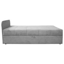 Schlafsofa Alina "Marla" Sofas Gr. B/H/T: 205cm x 73cm x 91cm, Struktur fein XBO, Armlehne links, grau (mittelgrau xbo 19) inkl. Stauraum, Armlehne wahlweise links ode rechts