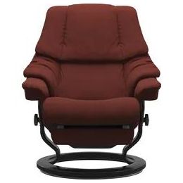 Relaxsessel stressless "Reno" Sessel Gr. Microfaser DINAMICA, PowerTM Leg & Back-Classic Base Schwarz-L, B/H/T: 88cm x 98cm x 77cm, rot (red dinamica) elektrisch verstellbar, optional 2-motorisch, Größe M & L