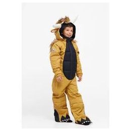 Schneeoverall WeeDo "WILD THING" Gr. 104/116, Normalgrößen, braun (golden braun) Jungen Overalls Funktional, limitiert, nachhaltig produziert