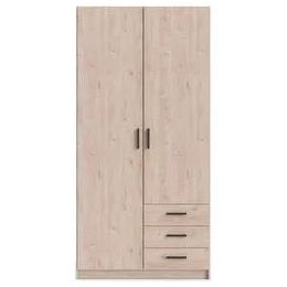 Kleiderschrank Inosign "Sprint Drehtürenschrank, Aufbewahrung Kasten Schrank Stauraum", braun, B:98,5cm H:200,4cm T:49,8cm, Spanplatte, Schränke, Breite 98,5/147 oder 195,5 cm, je mit Einlegeböden und Kleiderstange