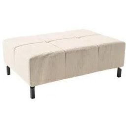 Hockerbank Inosign "Ancona New" Hocker Gr. B/H/T: 107cm x 43cm x 71cm, Cord, beige (natur) passend zum Ecksofa, auch in Easy care-Bezug + Cord