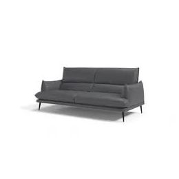 2,5-Sitzer Egoitaliano "FUNNY, hochwertiges und aktuelles Design, bequeme Rückenlehne" Sofas Gr. B/H/T: 210cm x 90cm x 95cm, Leder, grau (rauchgrau) toller Sitzkomfort