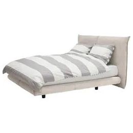 Boxspringbett Tom Tailor HOME "SOHO PILLOW BOX" Komplettbetten Gr. Cord TRI ohne Tom Tailor Print, Liegefläche B/L: 140cm x 200cm, Gewicht bis: 100 kg H3, 5-Zonen-Tonnentaschen-Federkernmatratze, beige (clay tri21) Boxspringbett in Schwebeoptik, Kopfteil Kissenform, Höhe 120 cm