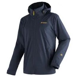 Outdoorjacke Maier Sports "Metor rec M" Gr. 54, blau (dunkelblau) Herren Jacken Regenjacke wasserdicht mit Kapuze, 2 Taschen außen, Innentasche