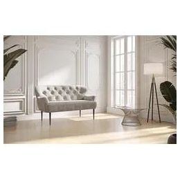2-Sitzer Places of Style "Amber", grau (anthrazit), B:153cm H:97cm T:87cm, 100% Polyester, Sofas, mit Knopfheftung,in verschieden Stoffarten