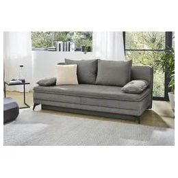 Jockenhöfer Schlafsofa JOCKENHÖFER GRUPPE "Laurin" Sofas Gr. B/T: 202 cm x 105 cm, Feincord, grau als Dauerschläfer geeignet, Bettfunktion und StauraumBettkasten