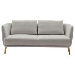 Schöner Wohnen 2,5-Sitzer SCHÖNER WOHNEN-KOLLEKTION "Pearl - 5 Jahre Hersteller-Garantie, auch in Bouclé" Sofas Gr. B/H/T: 190cm x 71cm x 91cm, Boucle, silberfarben (silber) Maße (BHT): 1907191 cm, Füße Massivholz