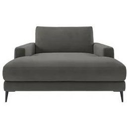 Chaiselongue Inosign "Downtown Loungemöbel zum Relaxen, B/T/H: 132/170/84 cm" Sofas Gr. B/H/T: 132cm x 84cm x 170cm, Feincord, grau auch in Bouclé, Cord und Easy care - leicht mir Wasser zu reinigen