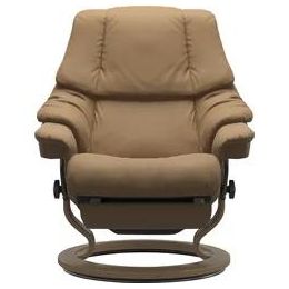 Relaxsessel stressless "Reno" Sessel Gr. Leder PALOMA, PowerTM Leg & Back-Classic Base Eiche-M, B/H/T: 79cm x 98cm x 78cm, braun (taupe paloma) elektrisch verstellbar, optional 2-motorisch, Größe M & L