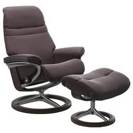 Relaxsessel stressless "Sunrise" Sessel Gr. Material Bezug, Ausführung Funktion, Größe B/H/T, rot (bordeaux) mit Signature Base, Größe L, Gestell Wenge