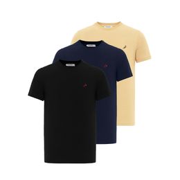Moxx Paris Shirt Herren Gr&ouml;&szlig;e L sand / marine / karminrot / schwarz