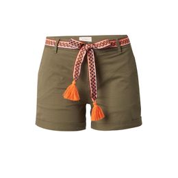 Only Shorts 'ONLGeorgia' Damen Gr&ouml;&szlig;e 32 oliv / orange / schwarz