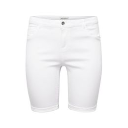 Only Carmakoma Shorts 'THUNDER' Damen Gr&ouml;&szlig;e 34 white denim