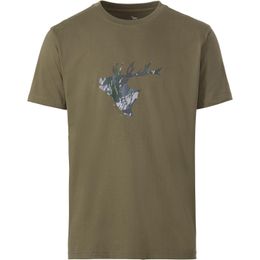 Parforce Essential T-Shirt Hirsch Oliv/Camo Hirsch (Gr&ouml;&szlig;e: M)